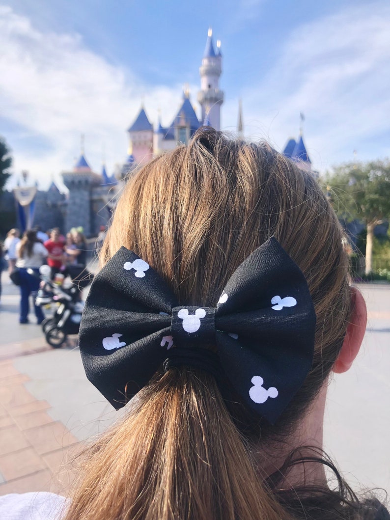 Mickey Mouse Hair Bow Black With Mickey Mouse Hair Bow Big - Etsy