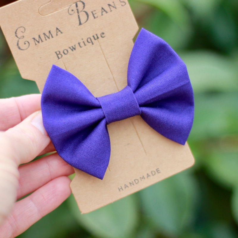 Purple Hair Bow - Etsy