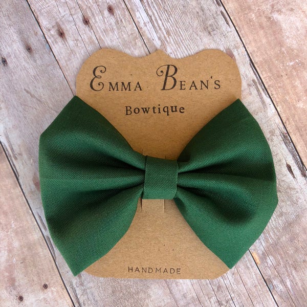 Green Hair Bow - Etsy