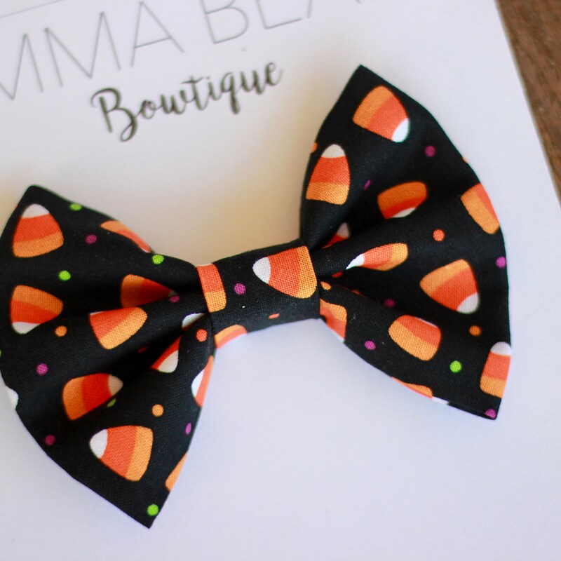 Candy Corn Hair Bow - Etsy