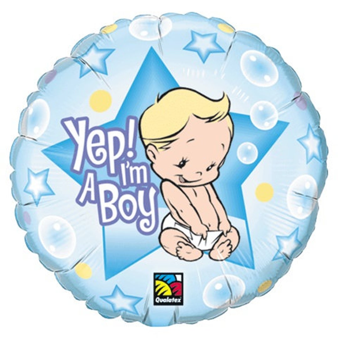 Baby Boy yep I'm a Boy Balloon Baby Shower Kids Low Shipping - Etsy