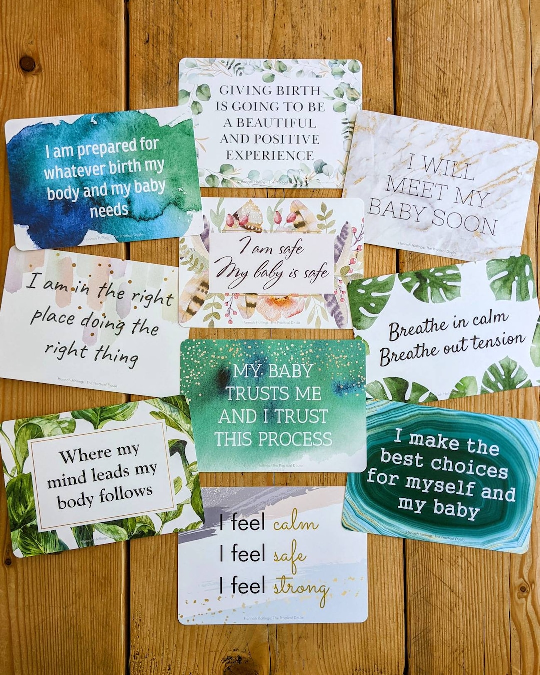 Positive C-section / Caesarean Section Birth Affirmation Cards ...
