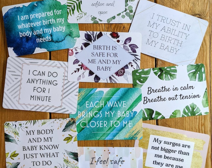Positive Birth Affirmation Cards, Hypnobirthing Cards - Etsy