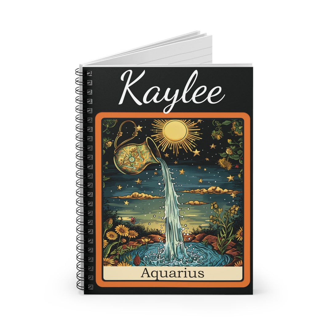Personalized Aquarius Spiral Notebook: Zodiac Journal - Etsy