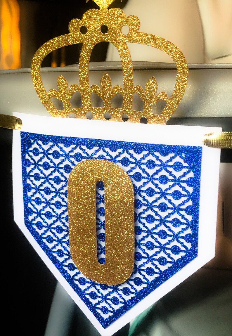 Royal Prince Birthday Decorations, High Chair Banner, First Birthday ...