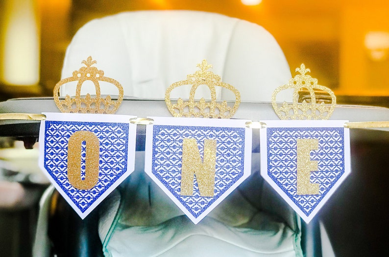 Royal Prince Birthday Decorations High Chair Banner First - Etsy