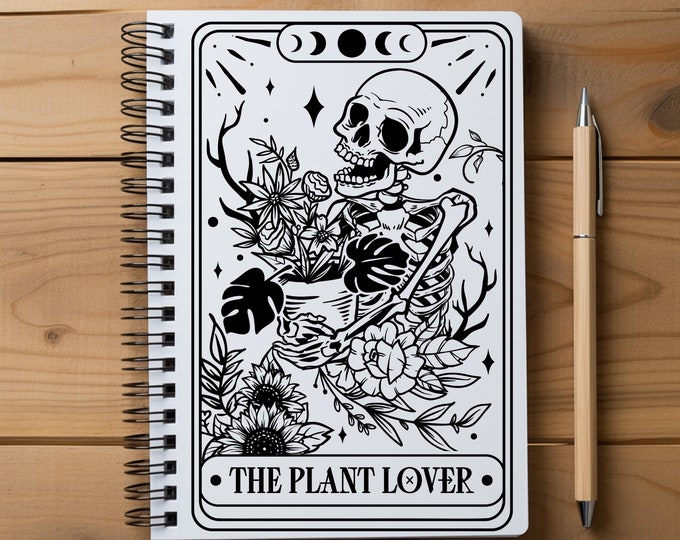 The Overthinker Tarot Card Skeleton Spiral Notebook, Funny Sarcastic ...
