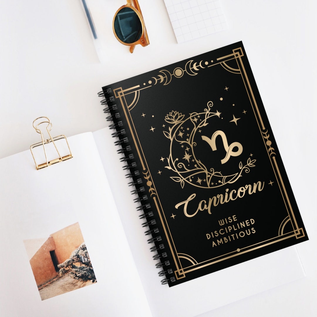 Capricorn Zodiac Sign Spiral Notebook: Witchy Journal - Etsy