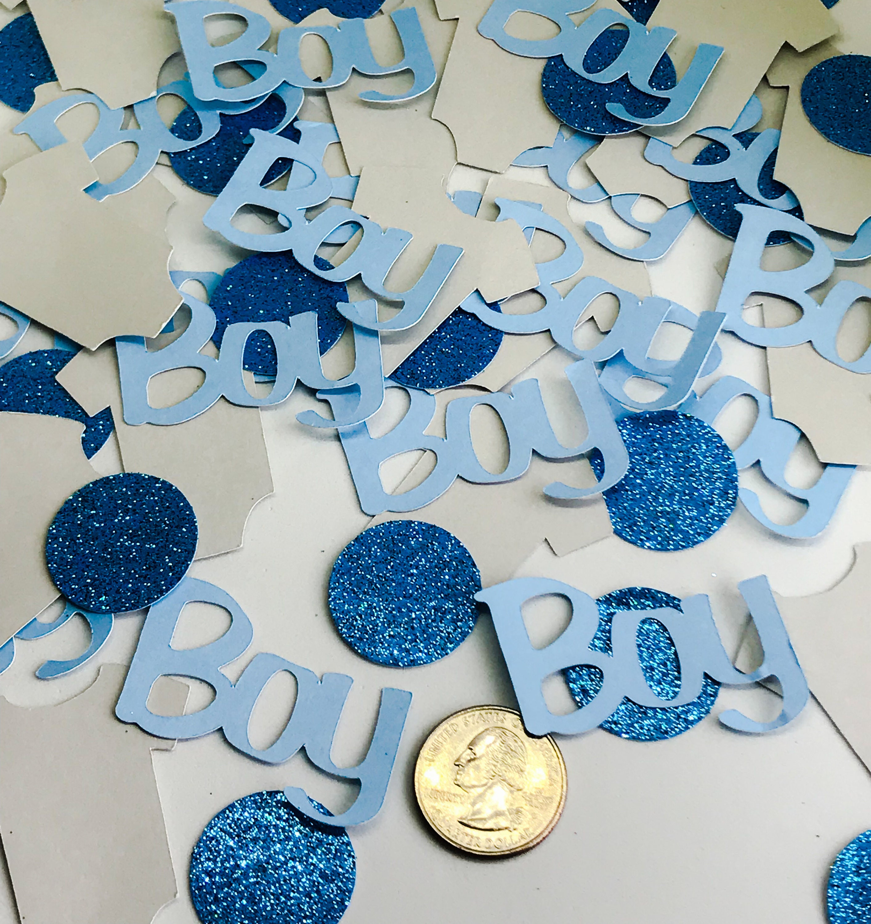 Baby Shower Table Confetti, Baby Boy Confetti, Jumbo Confetti, Blue ...