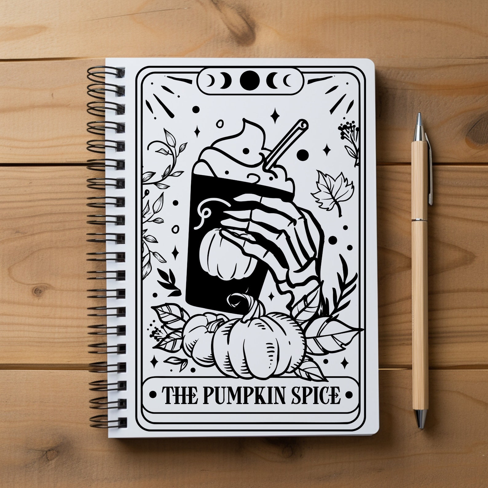 The Overthinker Tarot Card Skeleton Spiral Notebook, Funny Sarcastic ...