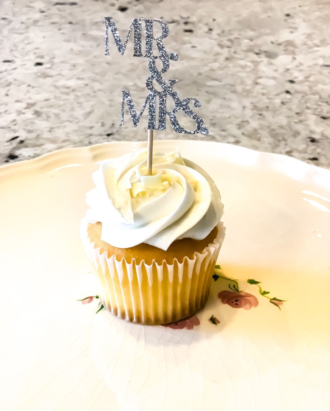 Mr. & Mrs. Cupcake Toppers Wedding Decorations Bridal Shower | Etsy