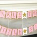 Twinkle Twinkle Little Star Birthday Decorations, Birthday Banner, Pink ...