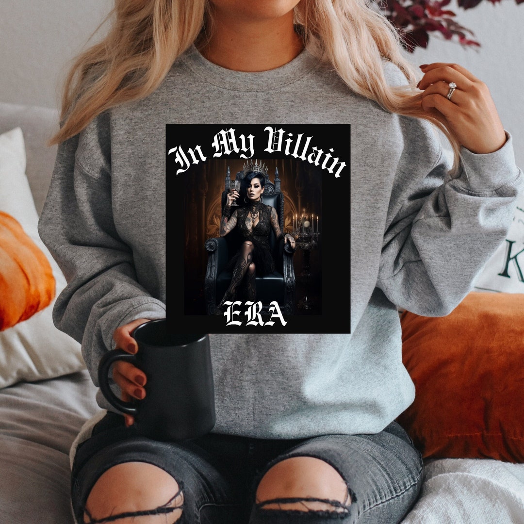 Gothic Glam in My Villain Era Sweatshirt for Her, Halloween Sweatshirt ...