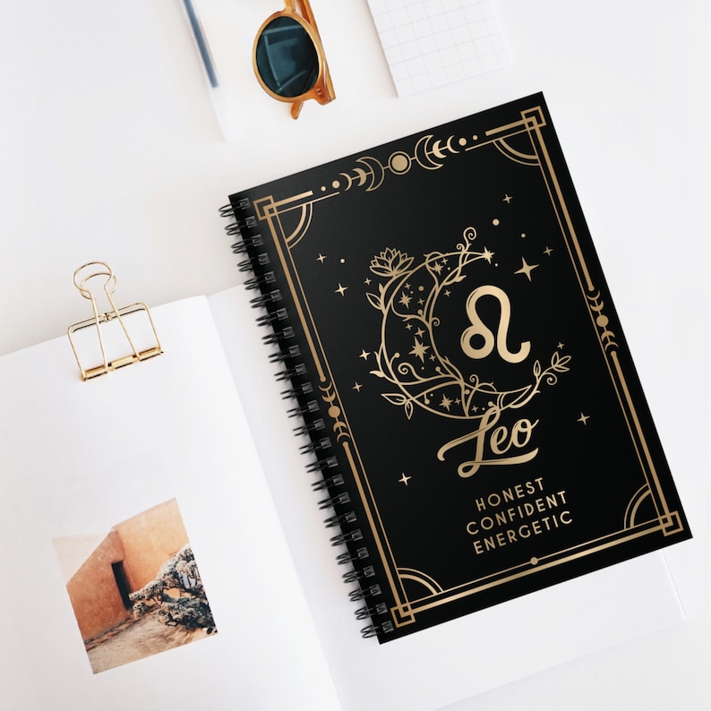 Leo Zodiac Sign Spiral Notebook: Witchy Journal - Etsy