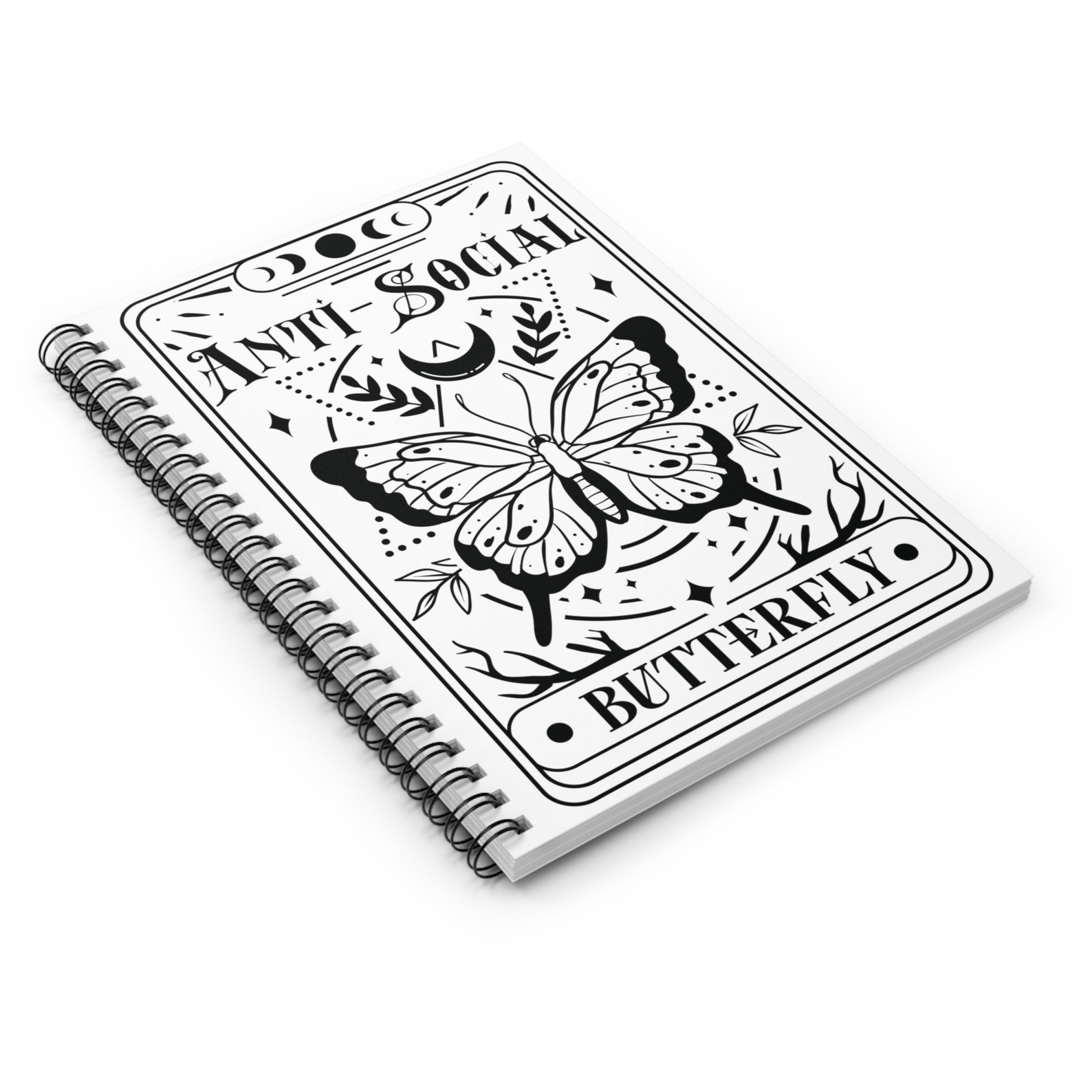 The Overthinker Tarot Card Skeleton Spiral Notebook, Funny Sarcastic ...