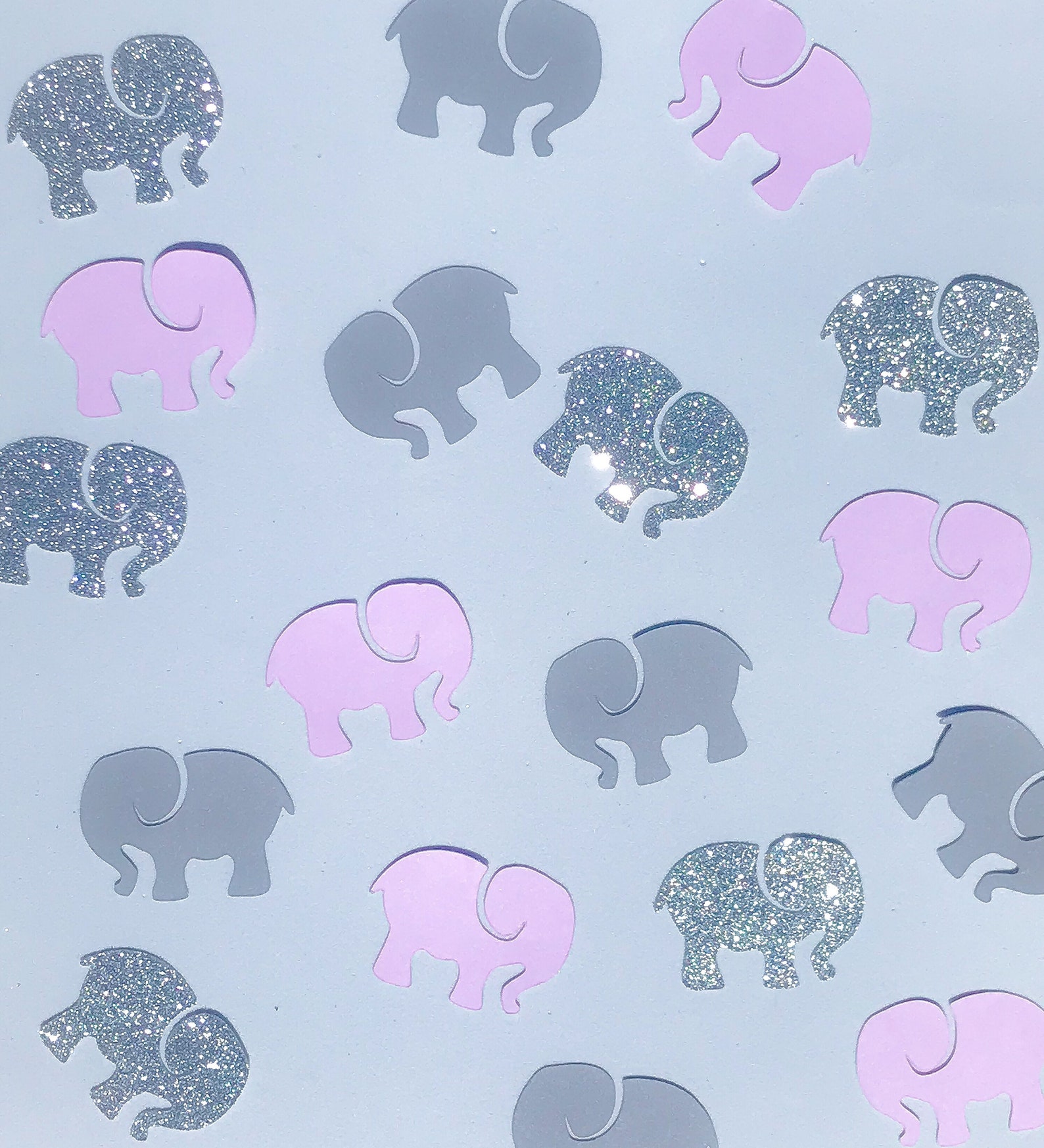 Elephant Birthday Decorations Elephant Confetti Blue | Etsy