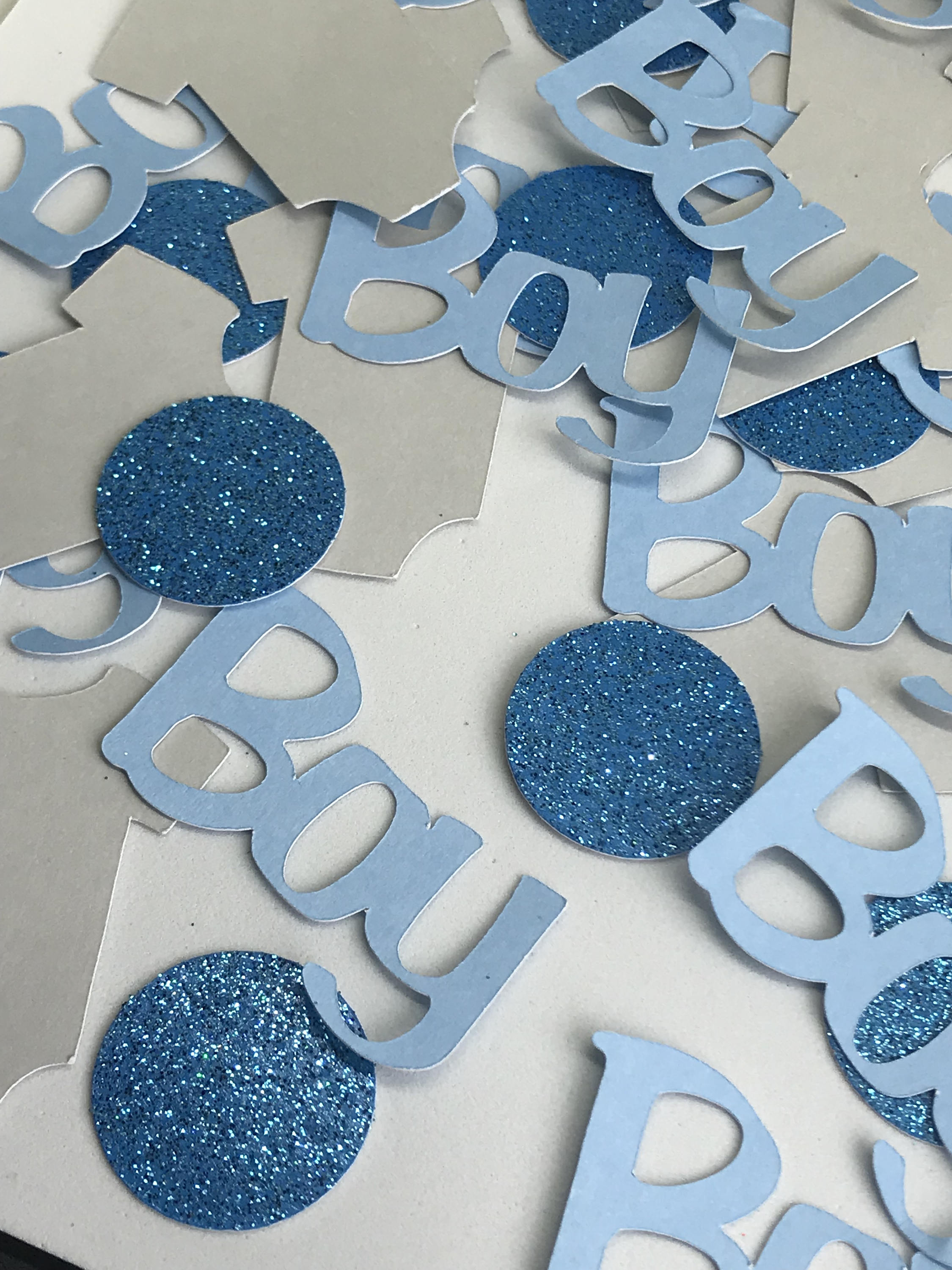 Baby Shower Table Confetti, Baby Boy Confetti, Jumbo Confetti, Blue ...