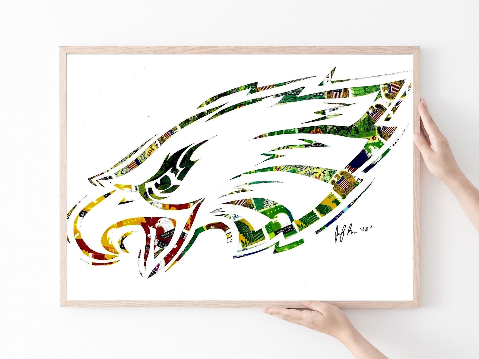 EAGLES Philadelphia Philly Postage Stamp Art Print - Etsy