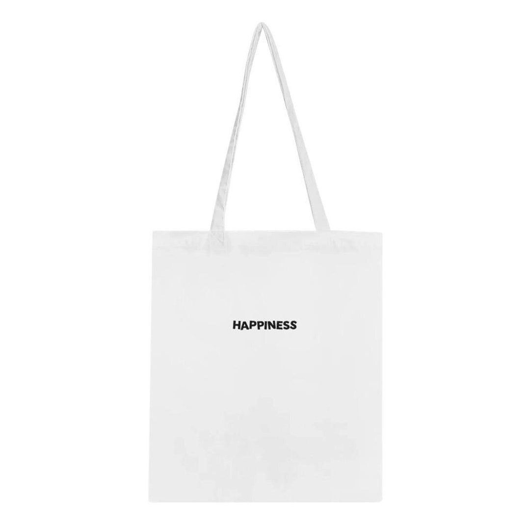 HAPPINESS Embroidered Embroidery Classic Tote Bag - Etsy