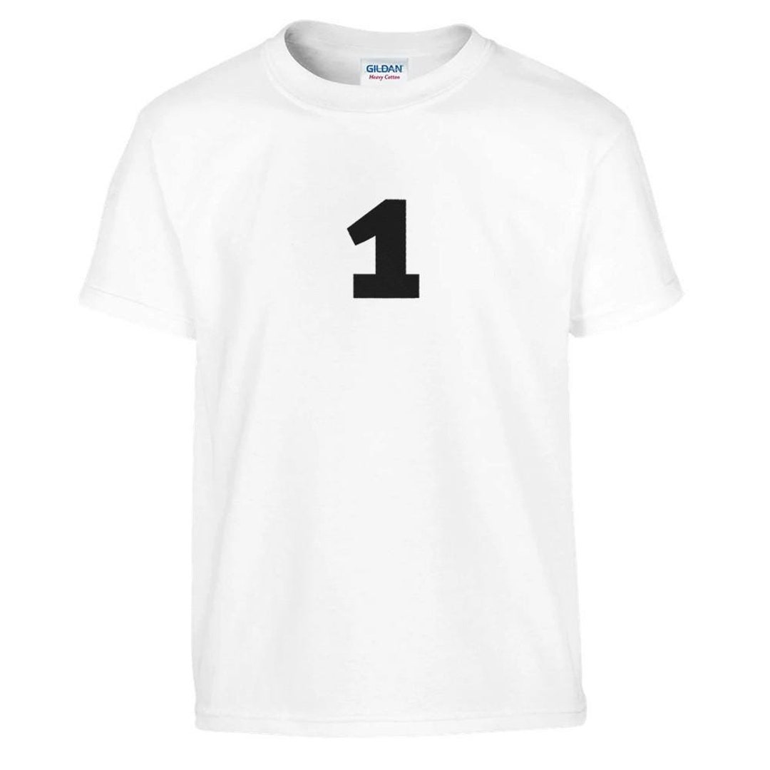 Number 1 Birthday Birth Year Embroidered Embroidery Classic Kids ...