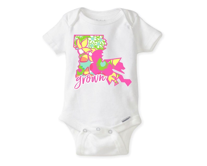 Alabama Baby Onesie® CHOOSE ANY STATE Alabama Grown Preppy | Etsy