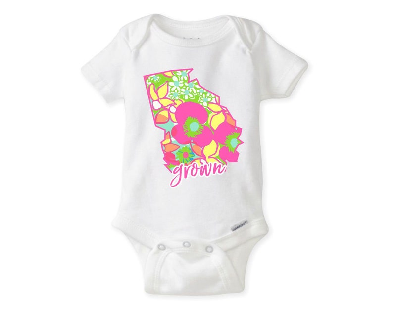 Alabama Baby Onesie® CHOOSE ANY STATE Alabama Grown Preppy | Etsy