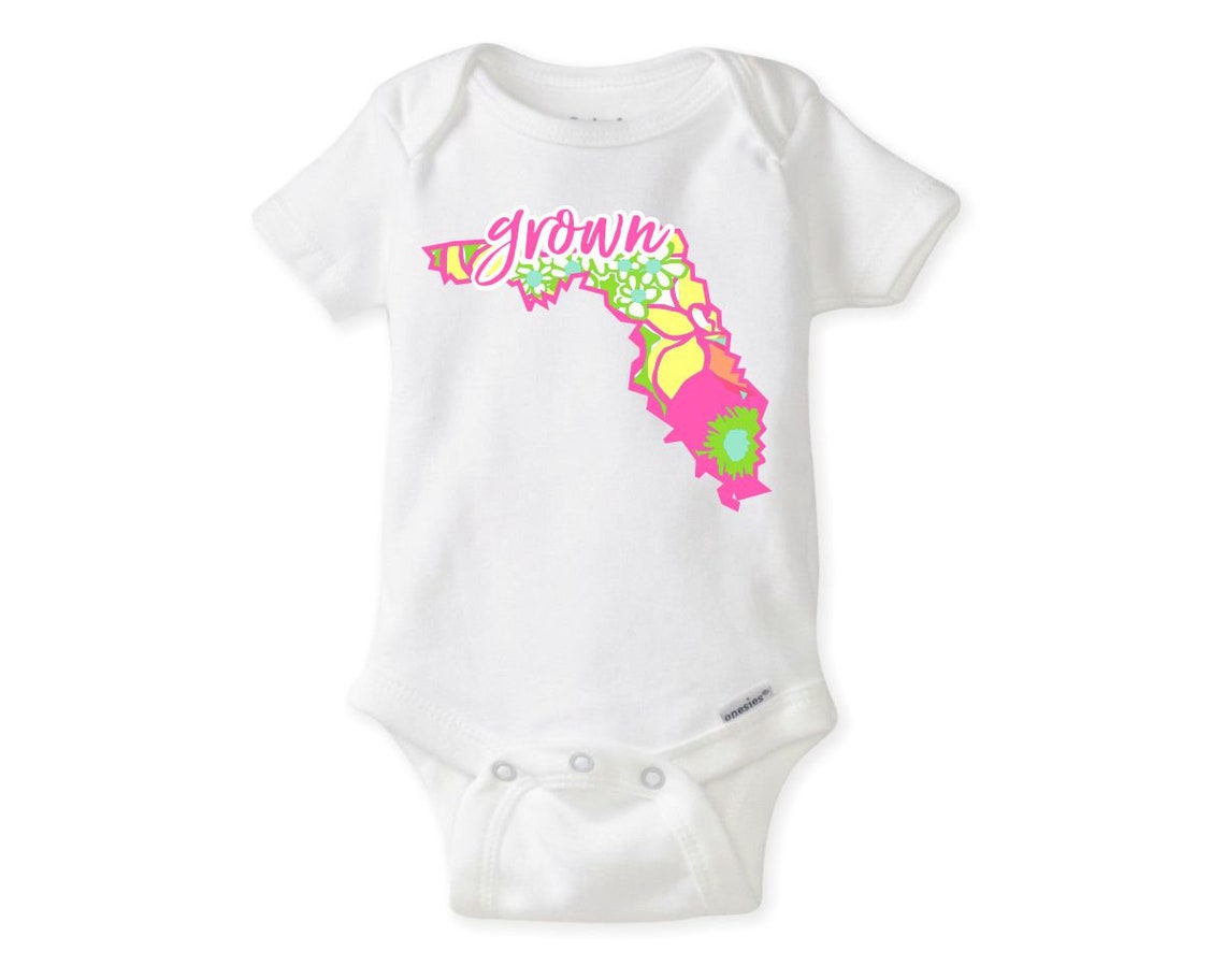 Alabama Baby Onesie® CHOOSE ANY STATE Alabama Grown Preppy | Etsy