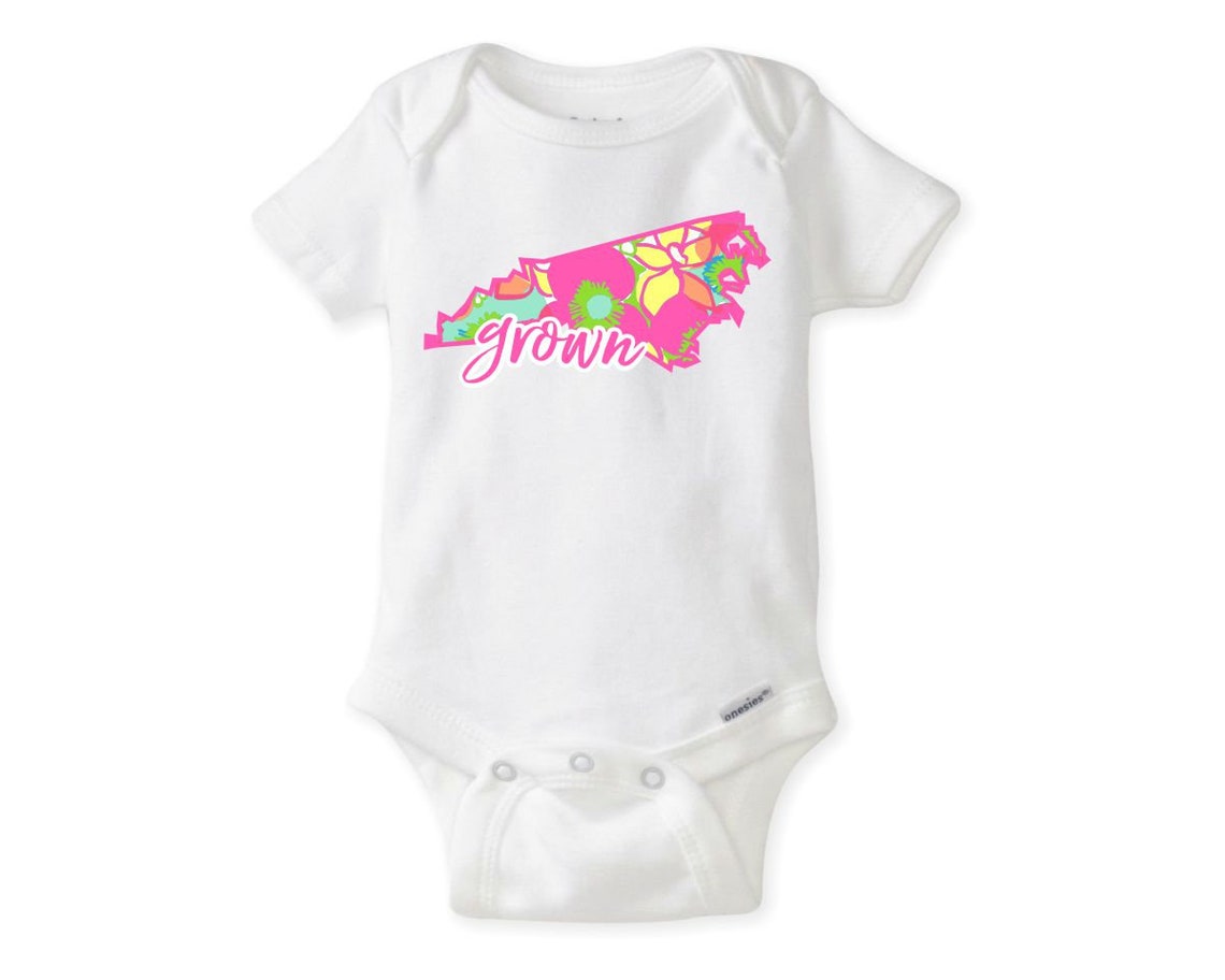 Alabama Baby Onesie® CHOOSE ANY STATE Alabama Grown Preppy - Etsy