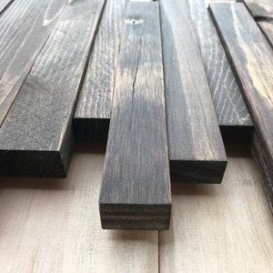 Reclaimed Wood Staggered Wall Hanging. Reclaimed Wood Wall Decor. Wall ...