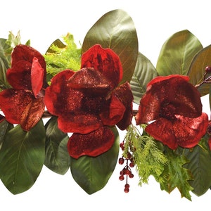 36 Christmas Velvet Magnolia Swag Magnolia Swags All - Etsy
