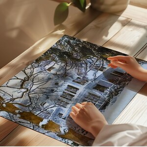 Family Stone House Watercolor Painting Unframed Matte Poster Art Print ...