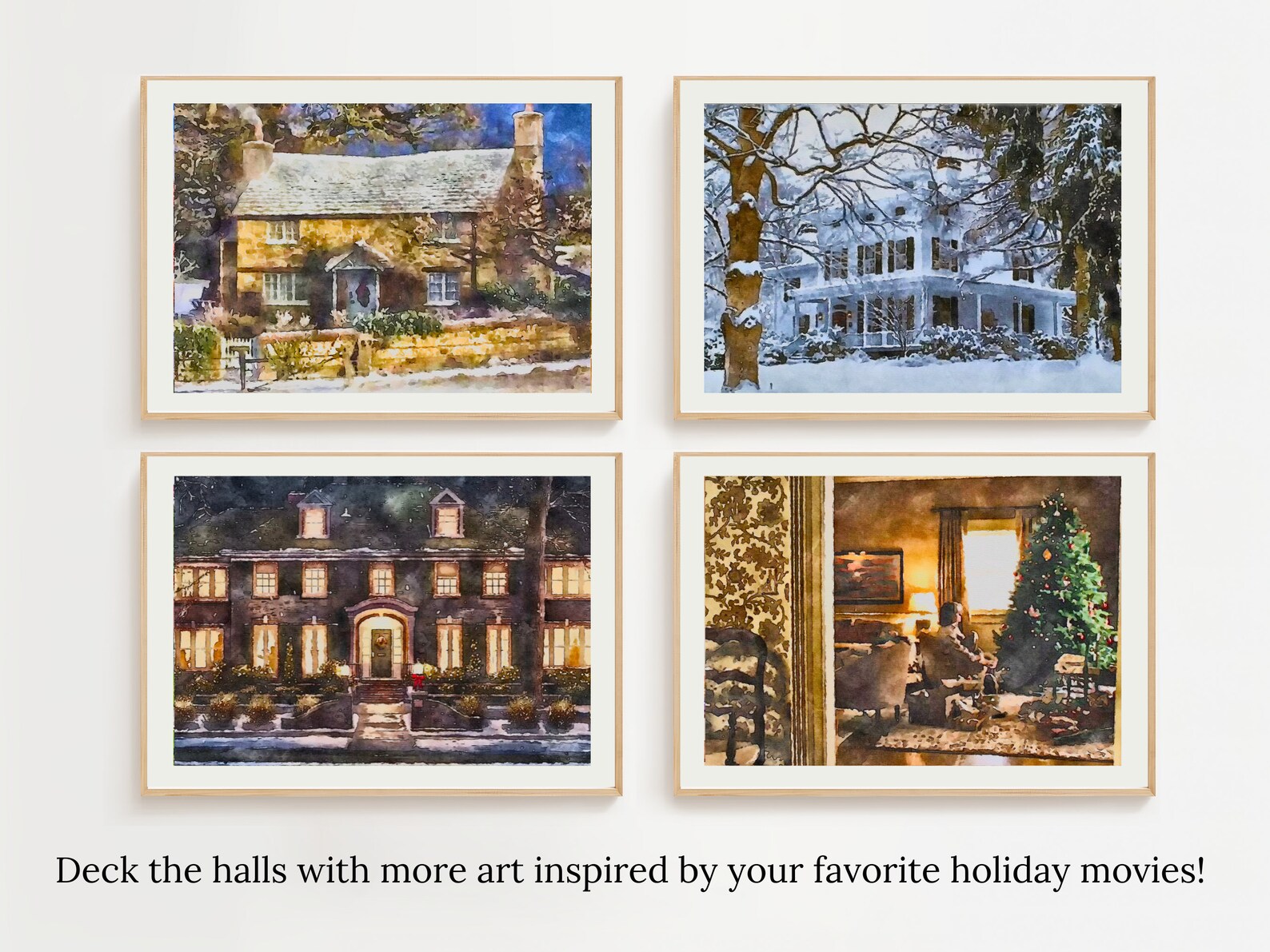 Family Stone House Watercolor Painting Matte Poster Art Print - Etsy