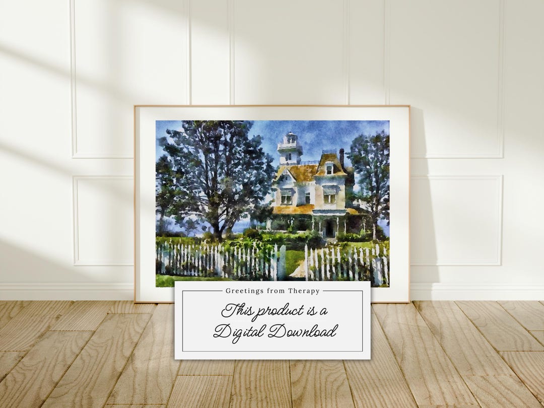 Practical Magic House Watercolor Painting Digital Art Print - Etsy