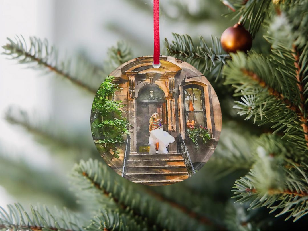 Carrie's Apartment Watercolor Clear Round Acrylic Ornament - Etsy