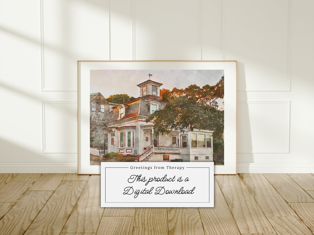 Hocus Pocus House Watercolor Painting Digital Art Print - Etsy