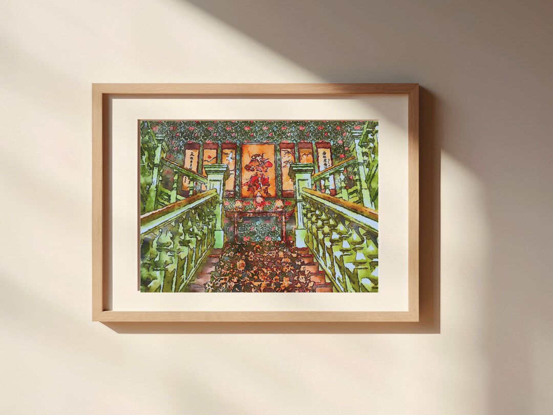 Ah Ma's House Watercolor Painting Unframed Matte Poster Art Print - Etsy
