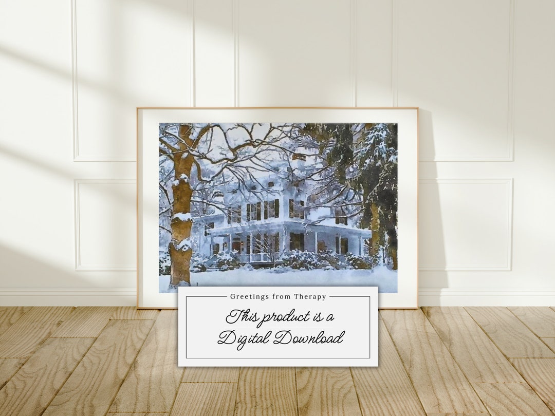 Family Stone House Watercolor Painting Digital Art Print - Etsy
