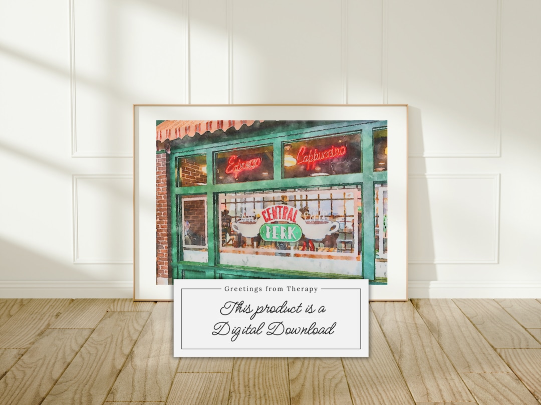 Central Perk Window Watercolor Painting Digital Art Print - Etsy