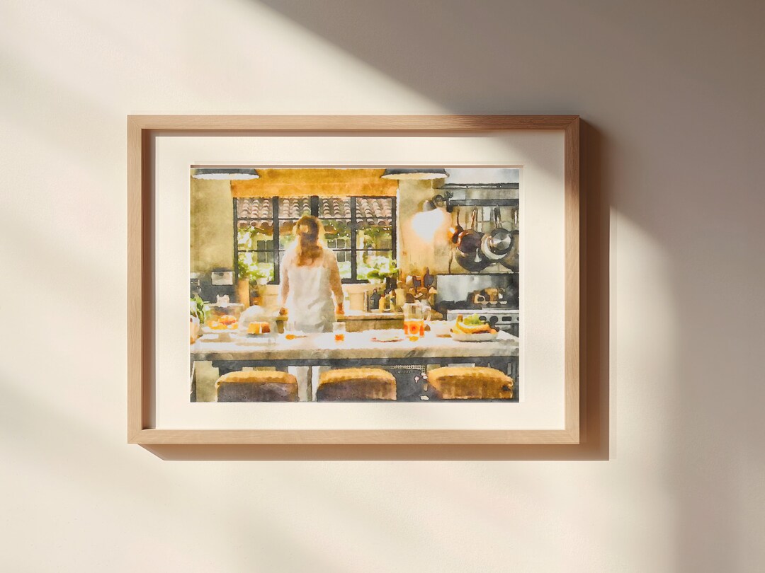 Jane Adler's Kitchen Watercolor Painting Unframed Matte Poster Art ...
