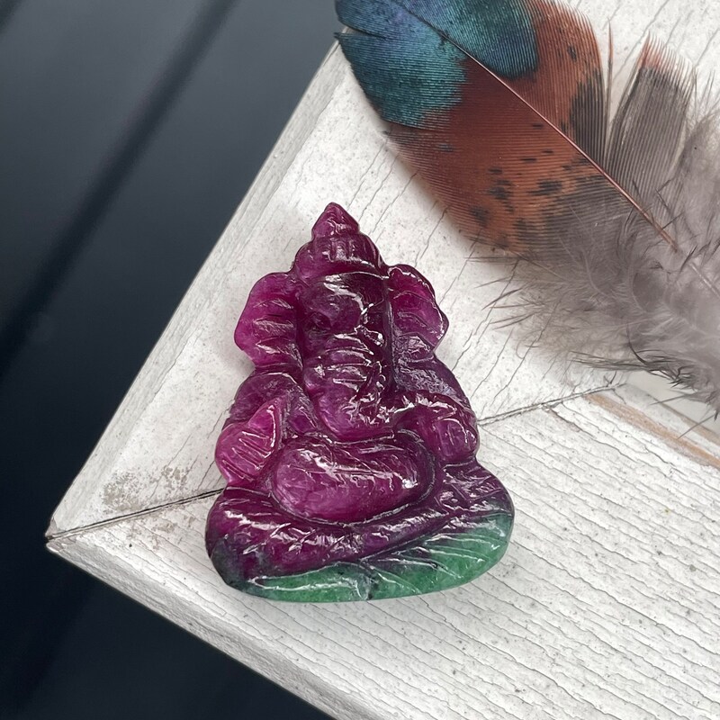 Ruby Elephant Statue - Etsy