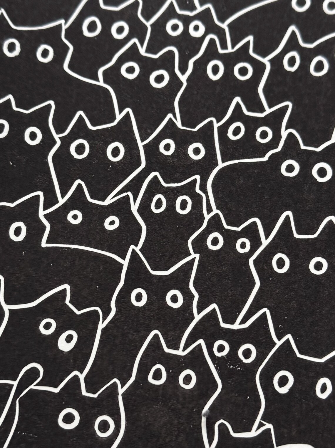 Pile of Cats Lino Print - A4 Size Wall Art - Etsy
