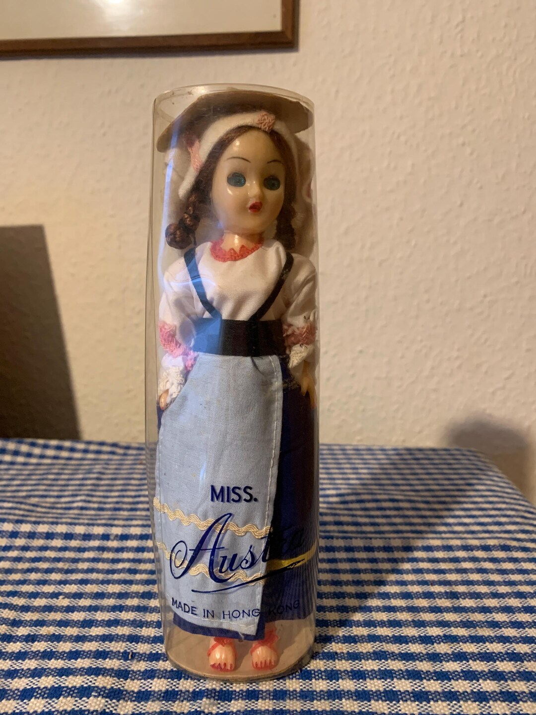Vintage, Miss Astra, Packaged, Plastic, Souvenir, Girl, Doll, Folk ...