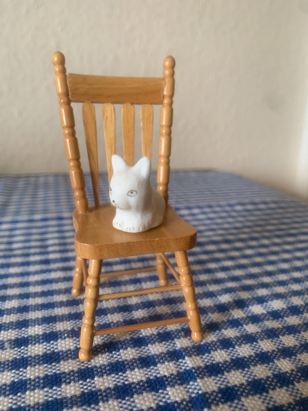 Vintage, 1:12th Scale, Dolls House, Miniature, White, Snow, Fox, Toy ...