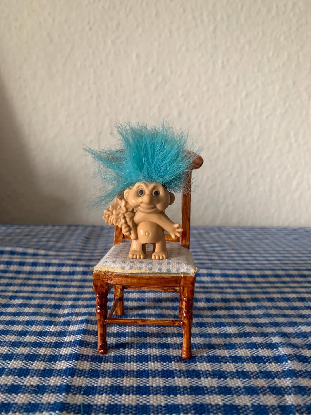 Vintage, 1:6th Scale, Dolls House, 1980s, Miniature, Blue Hair, Plastic ...