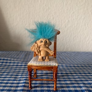 Vintage, 1:6th Scale, Dolls House, 1980s, Miniature, Blue Hair, Plastic ...