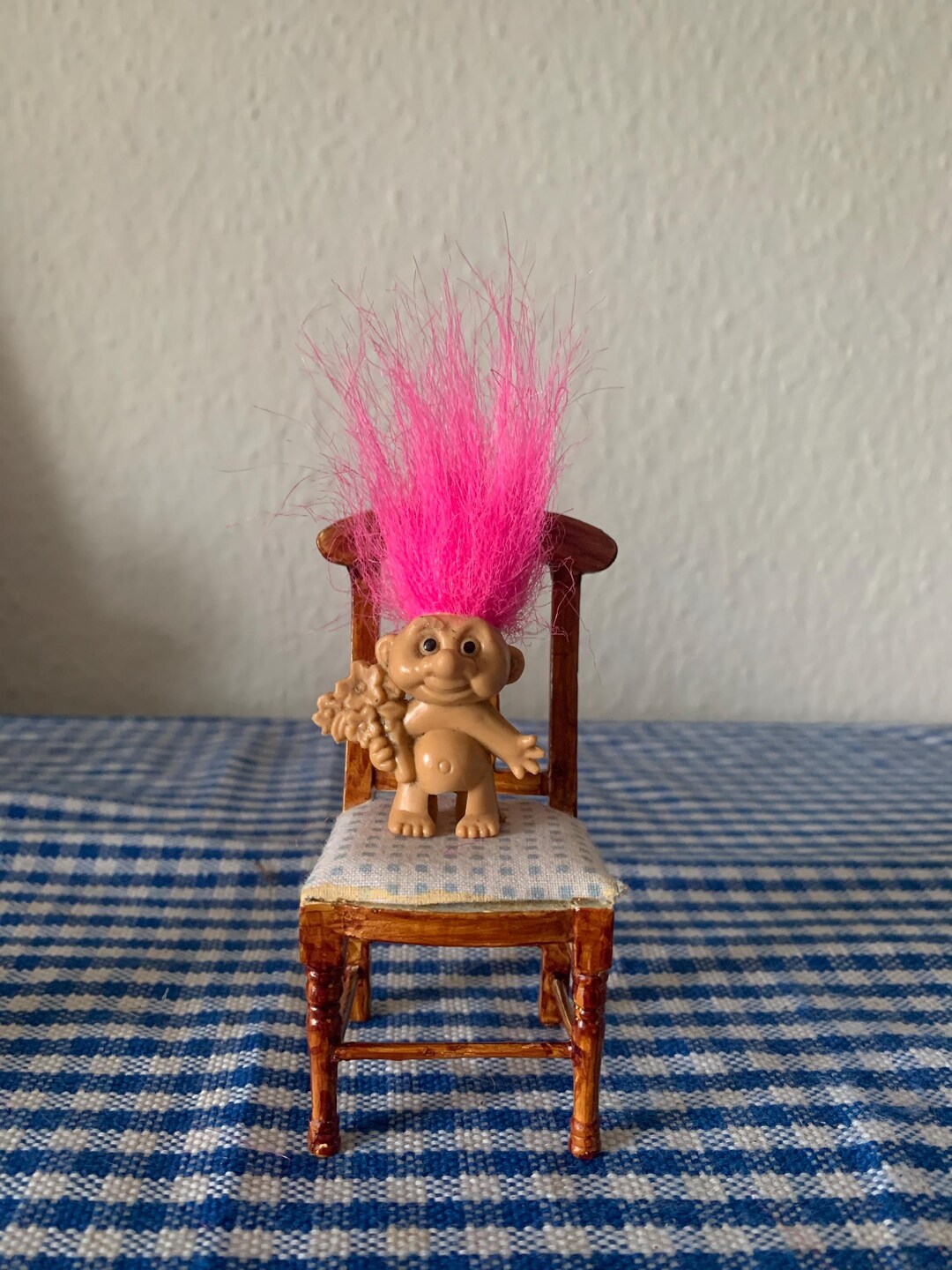 Vintage, 1:6th Scale, Dolls House, 1980s, Miniature, Pink Hair, Plastic ...
