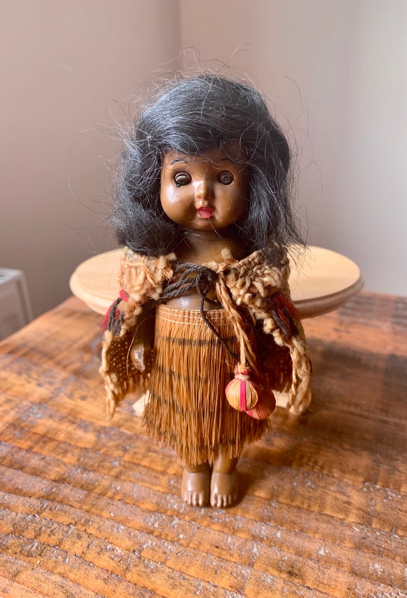 Vintage 1950s Kewpie Style Maori New Zealand Folk Doll | Etsy