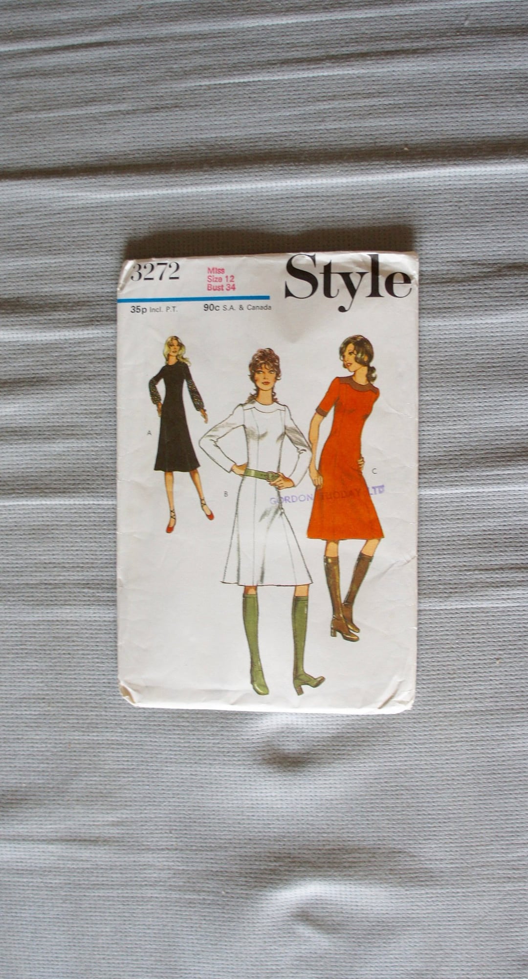 Vintage, 1971, Style, Women's, Clothing, Dress, Sewing, Pattern, UK ...