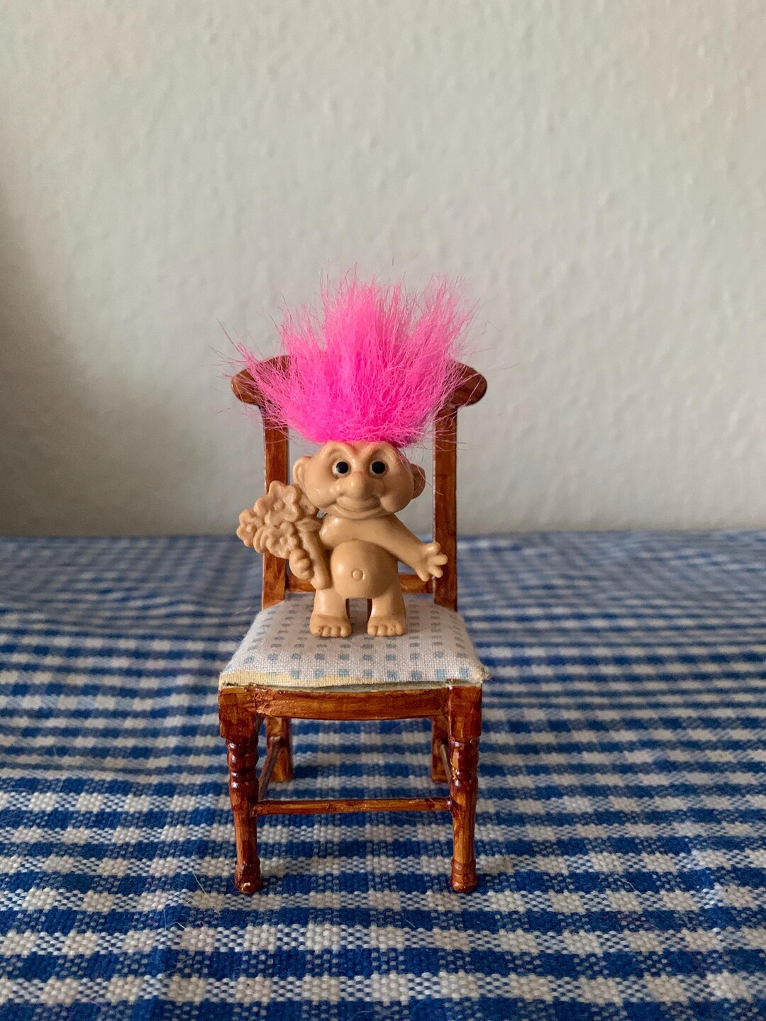 Vintage, 1:6th Scale, Dolls House, 1980s, Miniature, Pink Hair, Plastic ...