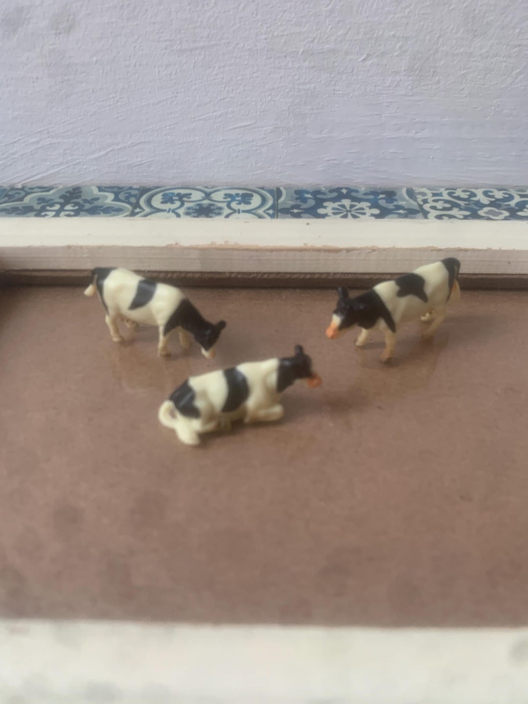 Vintage, 1:12th Scale, 6th Scale, Dolls House, Plastic, Cows, Farm, Toy ...